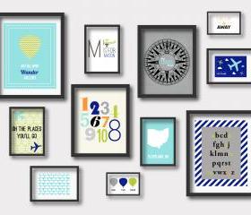 Travel Gallery Wall, Travel Nursery Decor, Travel Art Prints, Around ...